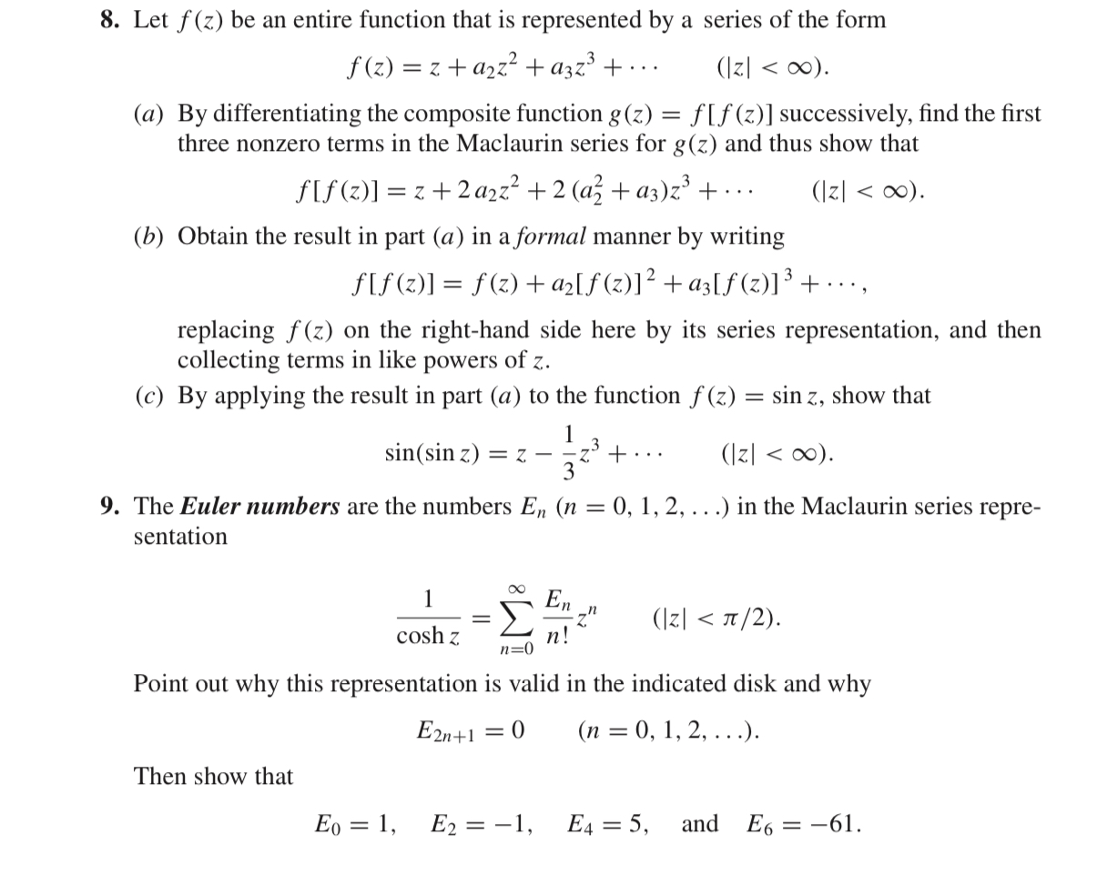 Solved Let f(z) ﻿be an entire function that is represented | Chegg.com