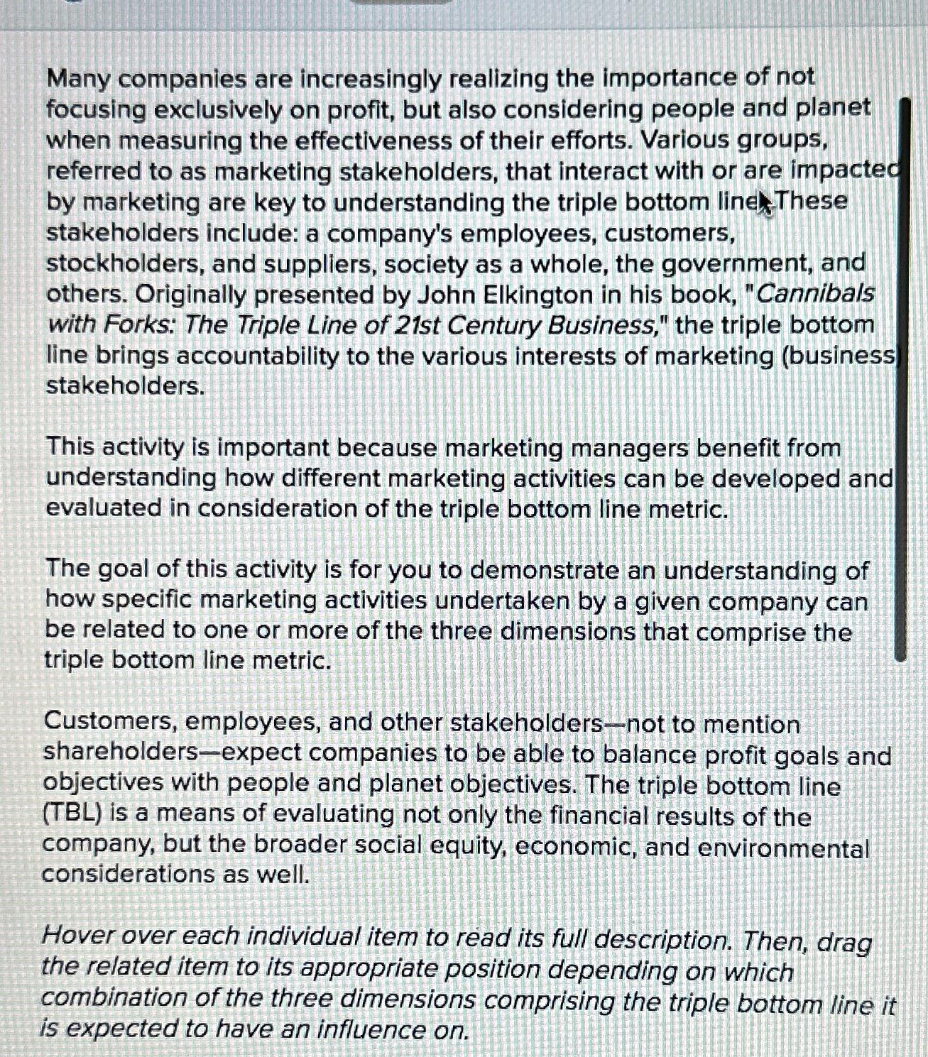 Solved Many companies are increasingly realizing the | Chegg.com