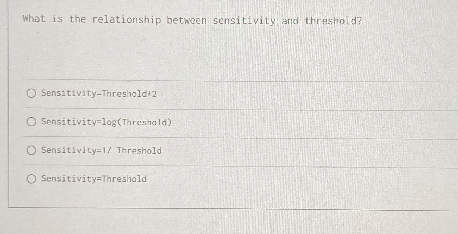 Solved What is the relationship between sensitivity and | Chegg.com