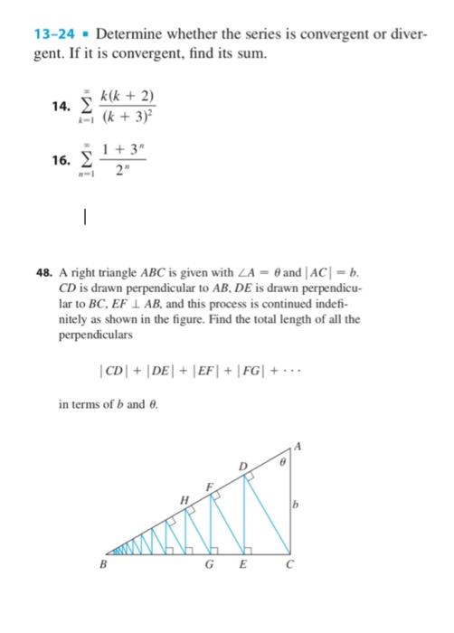 Solved 13-24 = Determine whether the series is convergent or | Chegg.com