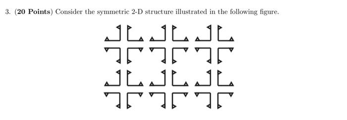 Solved (20 Points) Consider the symmetric 2-D structure | Chegg.com