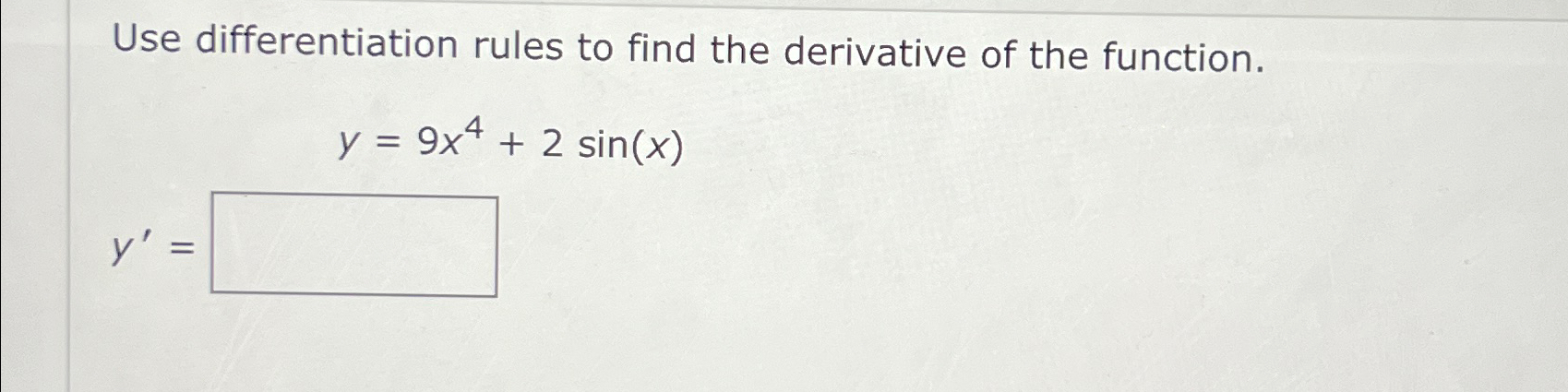 Solved Use differentiation rules to find the derivative of | Chegg.com
