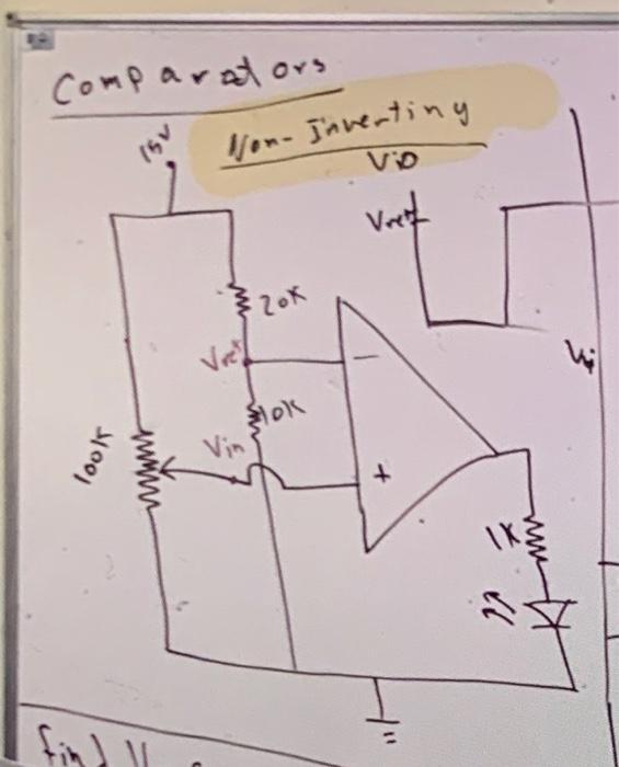 Solved please simulate this compartor non inverting circuit | Chegg.com Solved please simulate this compartor non inverting circuit | Chegg.com