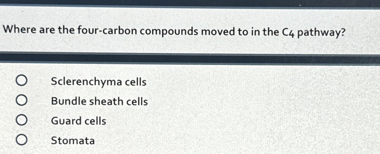 High Quality SOLUTION Where are the four-carbon compounds moved to in ...