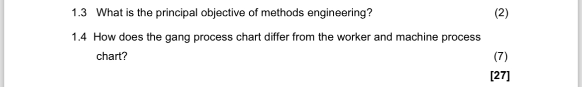 Solved 1.3 ﻿What is the principal objective of methods | Chegg.com