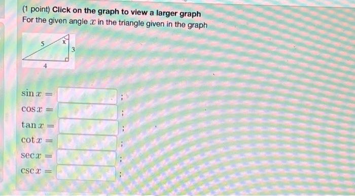 Solved 1 Point Consider The Right Triangle Illustrated Chegg