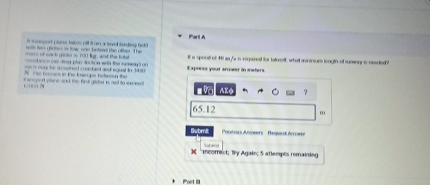 Solved 1 ﻿roon NPart AE spess your answer in metersPart B | Chegg.com