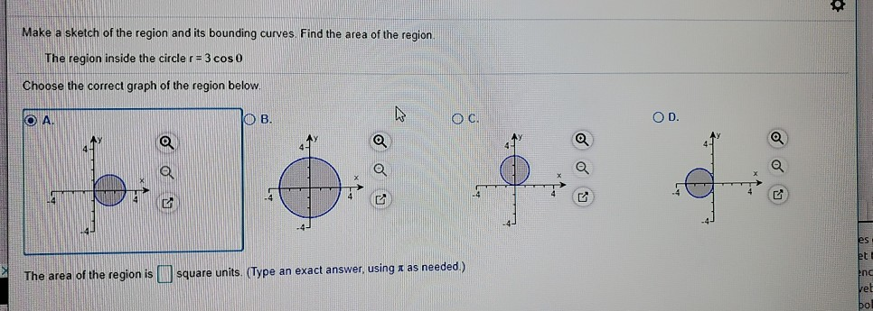 Solved Make a sketch of the region and its bounding curves. | Chegg.com