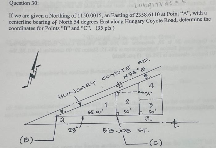 Solved If we are given a Northing of 1150.0015 , an Easting | Chegg.com