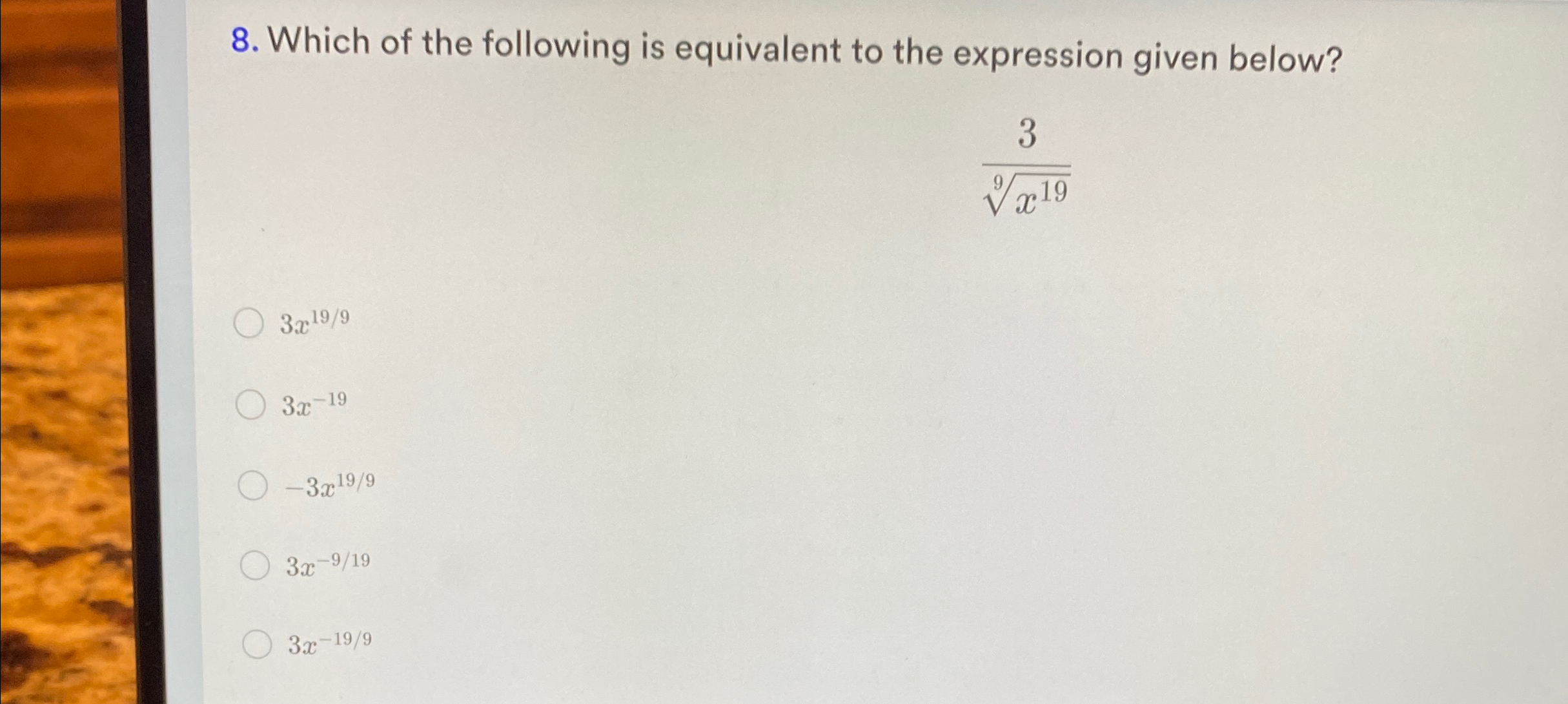 Solved Which of the following is equivalent to the | Chegg.com