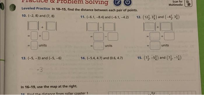 Solved Leveled Practice In 10-15, find the distance between | Chegg.com