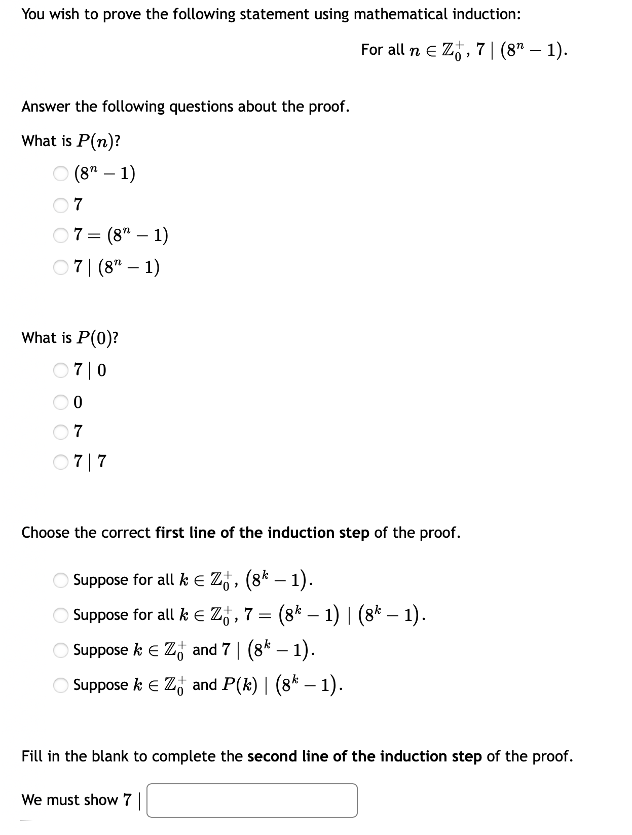 Solved You wish to prove the following statement using | Chegg.com