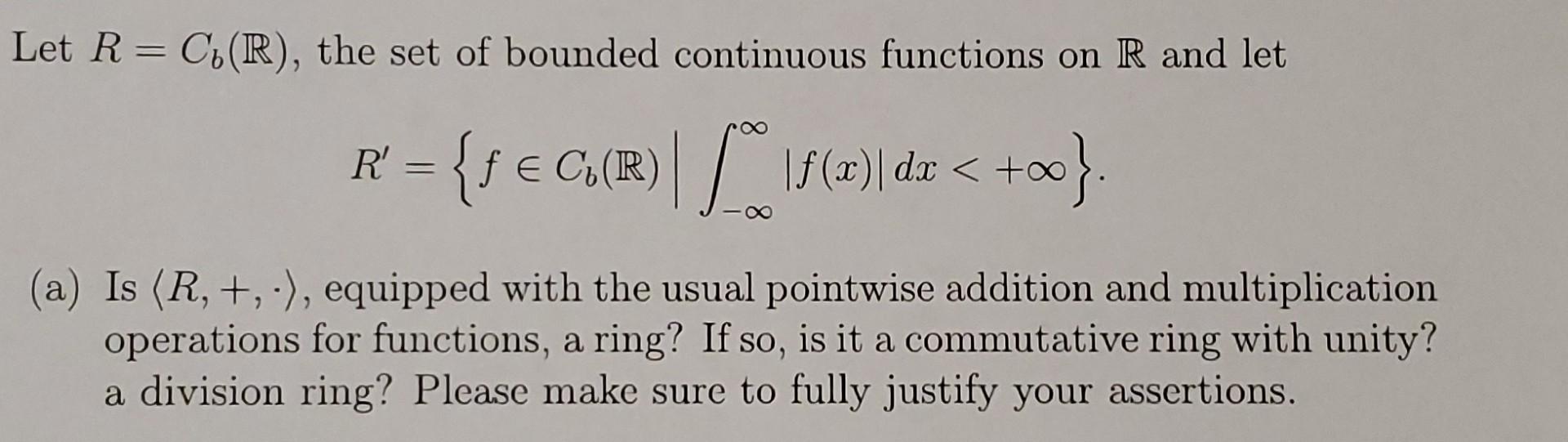 Solved Is equipped with the usual poinwise addition | Chegg.com