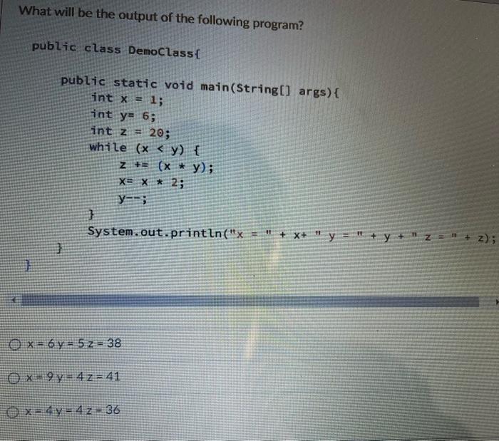 Solved Help with this java question please. Which is the | Chegg.com