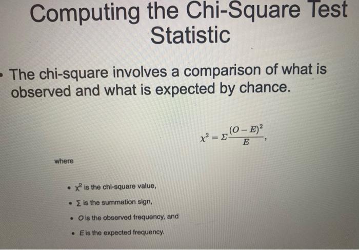 Solved Please solve problem 3 and use the chi-square formula | Chegg.com