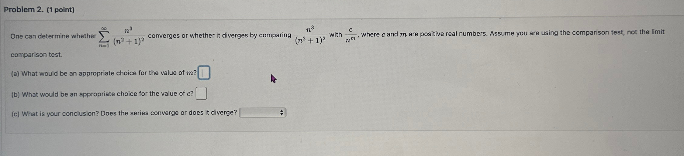 Solved Problem 2. (1 ﻿point)One can determine whether | Chegg.com
