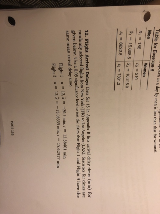 Solved 16. Flight Delays Data Set 15 in Appendix B lists 48 | Chegg.com