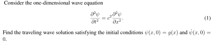 Solved Answer Me Fast ﻿consider The One Dimensional Wave