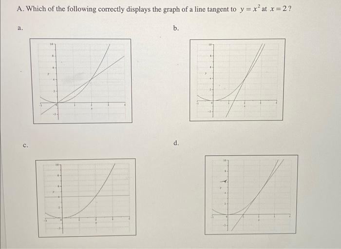 Solved A Which Of The Following Correctly Displays The 