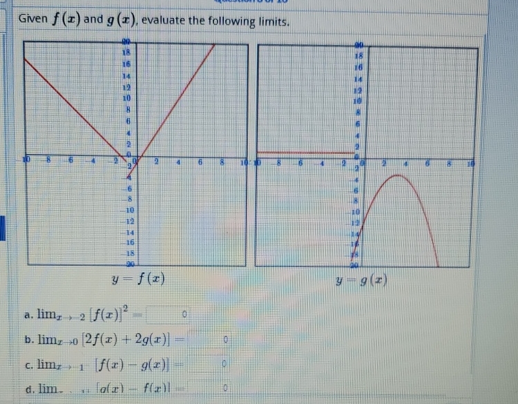 Solved Given f(x) ﻿and g(x), ﻿evaluate the following | Chegg.com