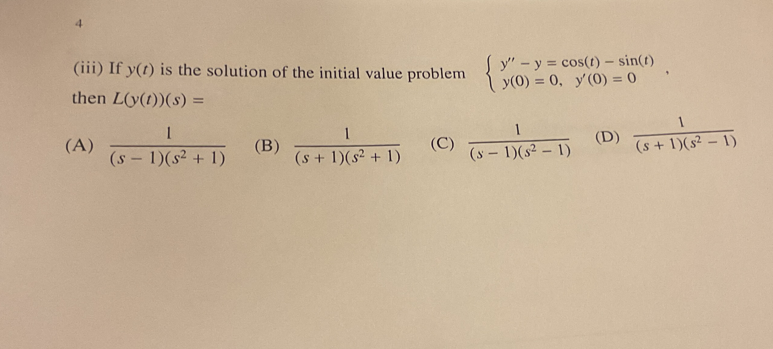 Solved (iii) ﻿If y(t) ﻿is the solution of the initial value | Chegg.com