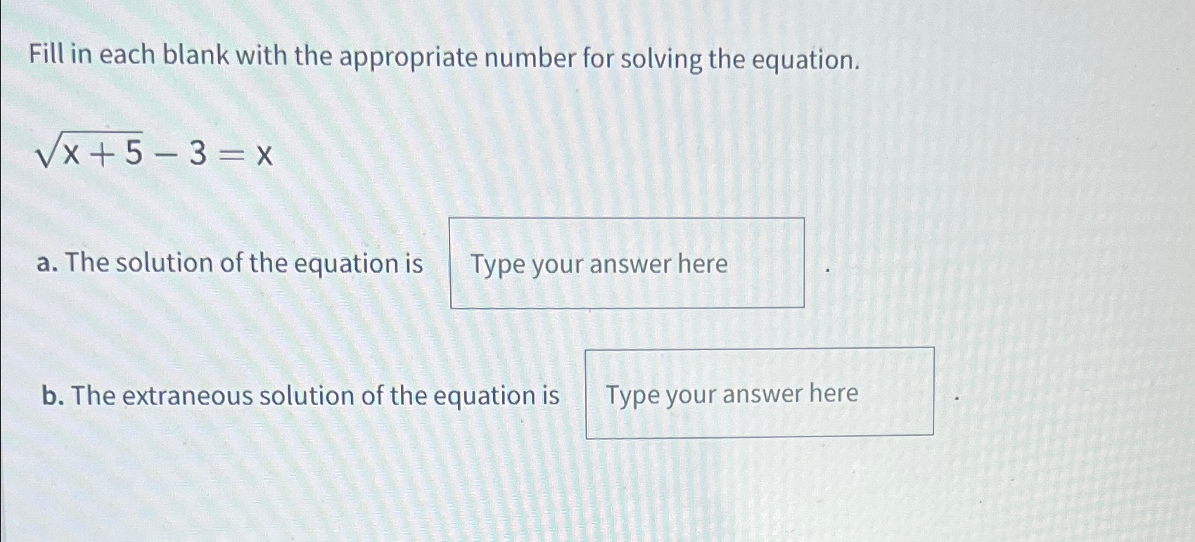 Solved Fill in each blank with the appropriate number for | Chegg.com
