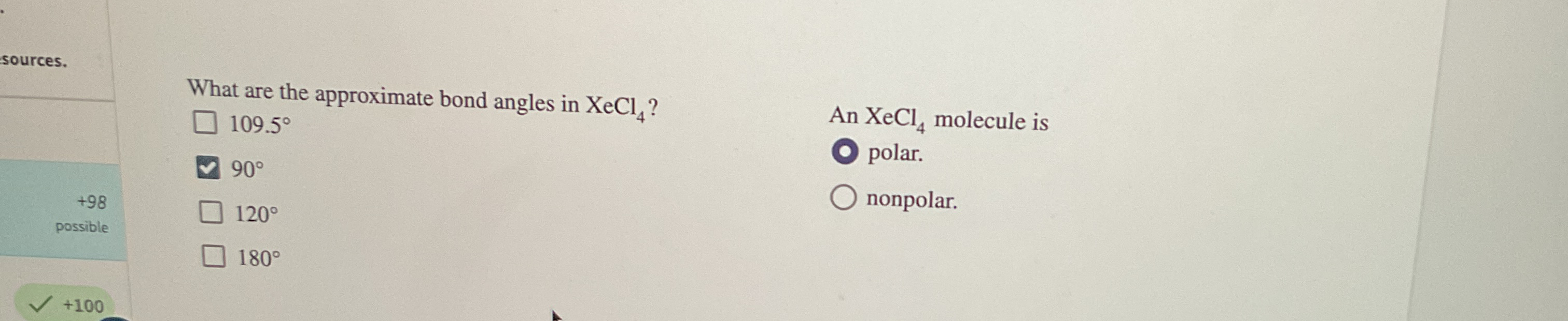 Solved sources.What are the approximate bond angles in | Chegg.com