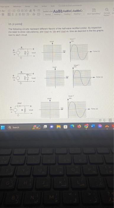 Solved No Need To Show Calculations Plot Vout V5 Vin And 