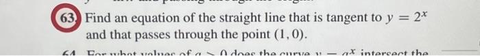 Solved 63. Find an equation of the straight line that is | Chegg.com