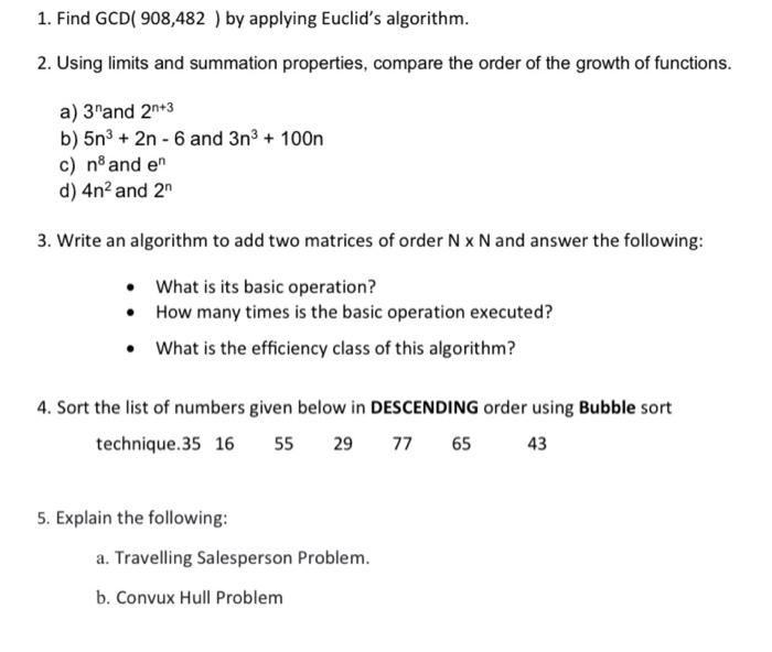 Solved Please I want all paragraphs resolved correctly and | Chegg.com