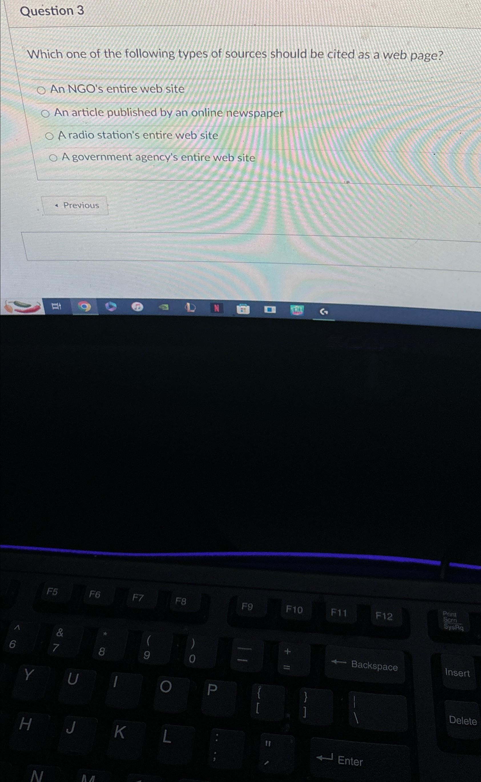 Solved Question 3Which one of the following types of sources | Chegg.com
