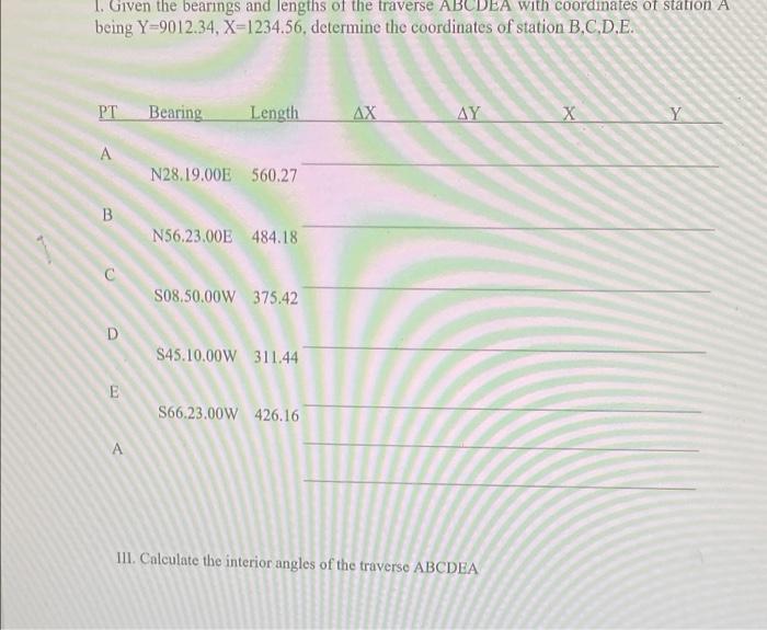 Solved 1. Calculate the delta x and delta y. 2. Calculate | Chegg.com