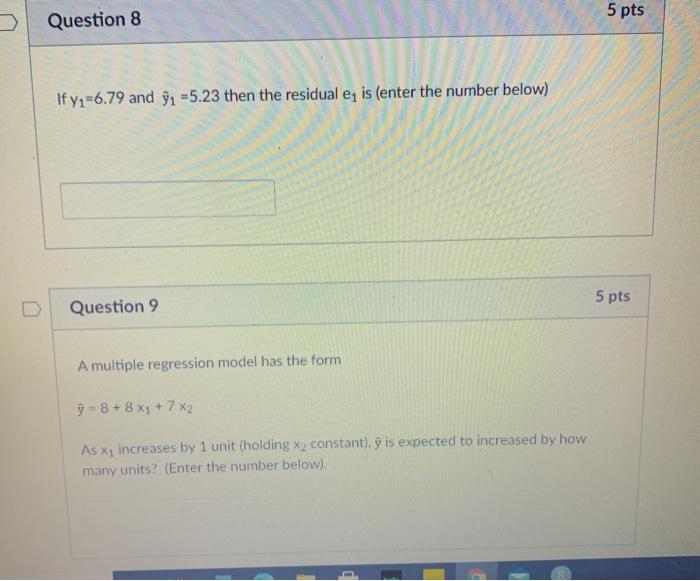 Solved Question 5 5 pts For a multiple regression model, SSR | Chegg.com