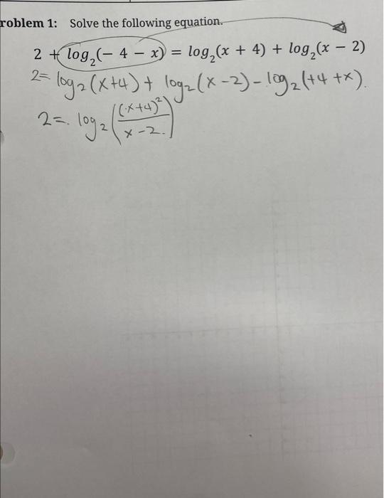 Solved oblem 1: Solve the following equation. | Chegg.com