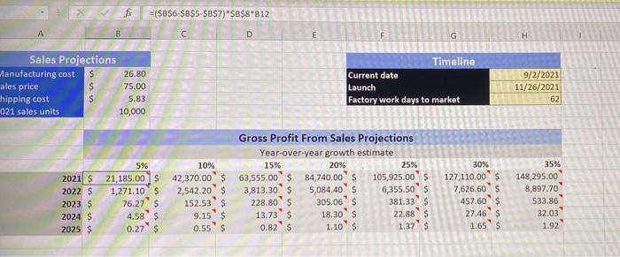 Solved 13. Without using a function, calculate the 5% | Chegg.com