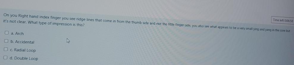 Solved On you Right hand index finger you see ridge lines | Chegg.com