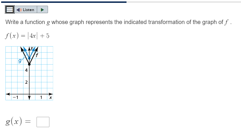 Solved Write a function g ﻿whose graph represents the | Chegg.com