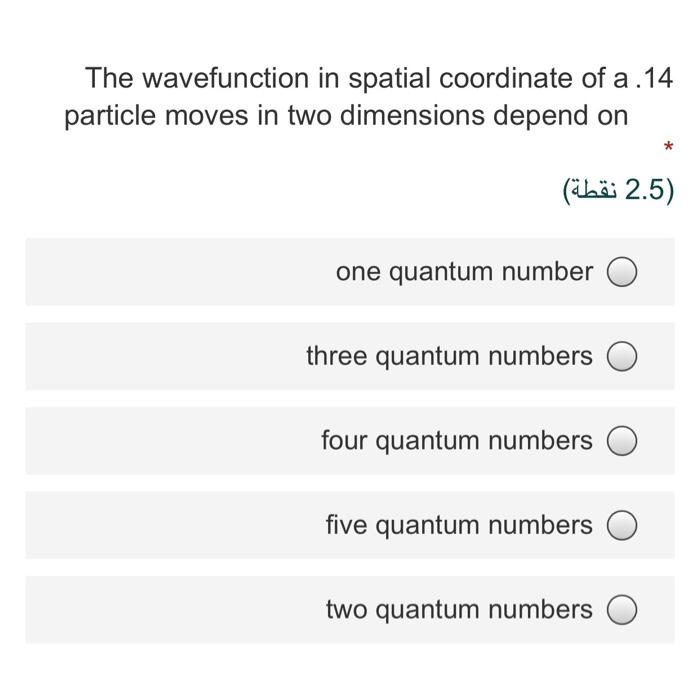 Solved The wavefunction in spatial coordinate of a .14 | Chegg.com