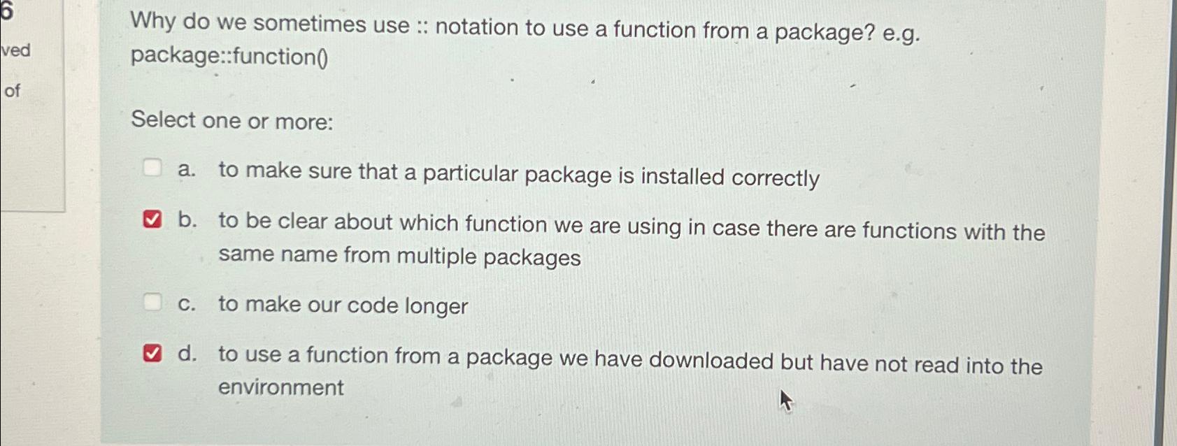 Solved Why do we sometimes use :: notation to use a function | Chegg.com