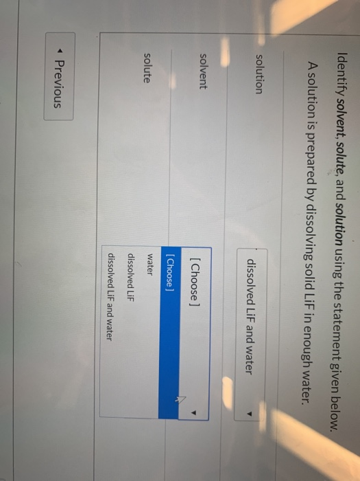 Solved Question 6 Identify solvent, solute, and solution | Chegg.com