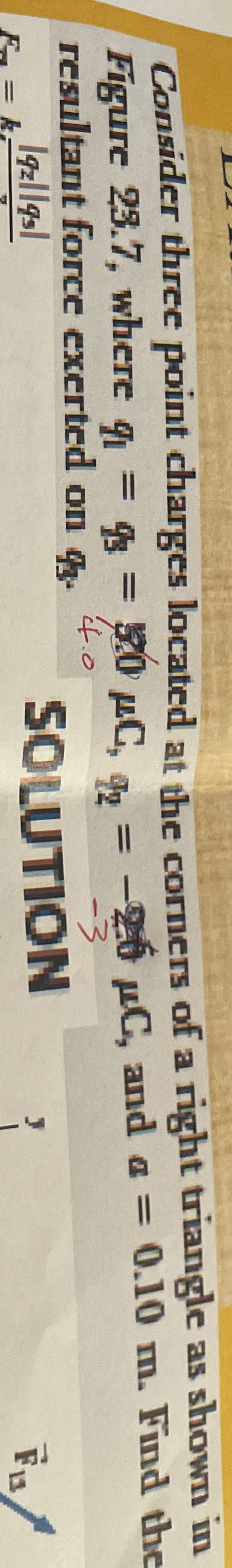 Consider three point charges located at the corners | Chegg.com