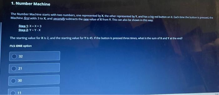 Solved 1. Number Machine The Number Machine starts with two | Chegg.com