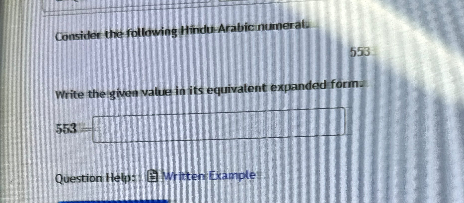 Solved Consider the following Hindu-Arabic numeral.553Write | Chegg.com