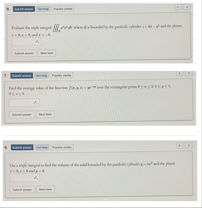 Solved Evaluate the triple integral ∭Ex4eydV ﻿where E ﻿is | Chegg.com