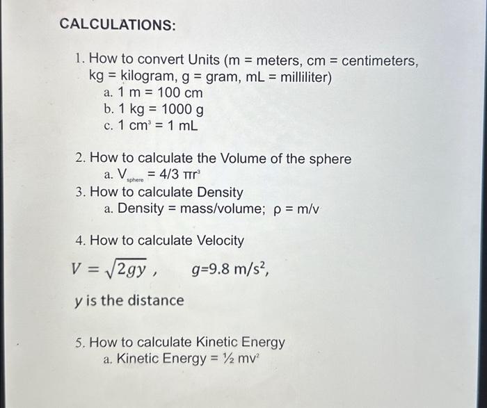 Solved 1. How to convert Units ( m= meters, cm= centimeters, | Chegg.com