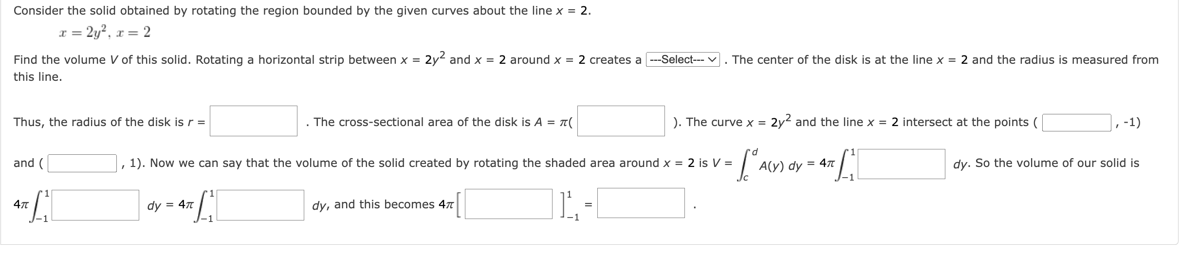 Solved Consider the solid obtained by rotating the region | Chegg.com