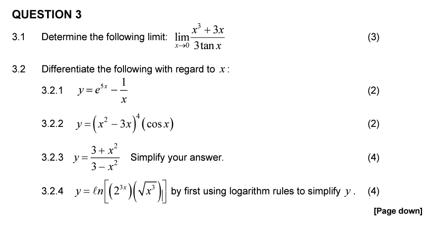 Solved QUESTION 33.1 ﻿Determine the following limit: | Chegg.com