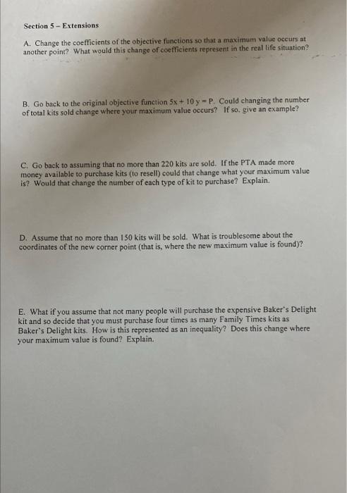 Solved A. Change the coefficients of the objective functions | Chegg.com