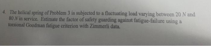 Solved 4. The helical spring of Problem 3 is subjected to a | Chegg.com