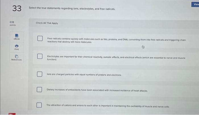 Solved Select the true statements regarding ions, | Chegg.com